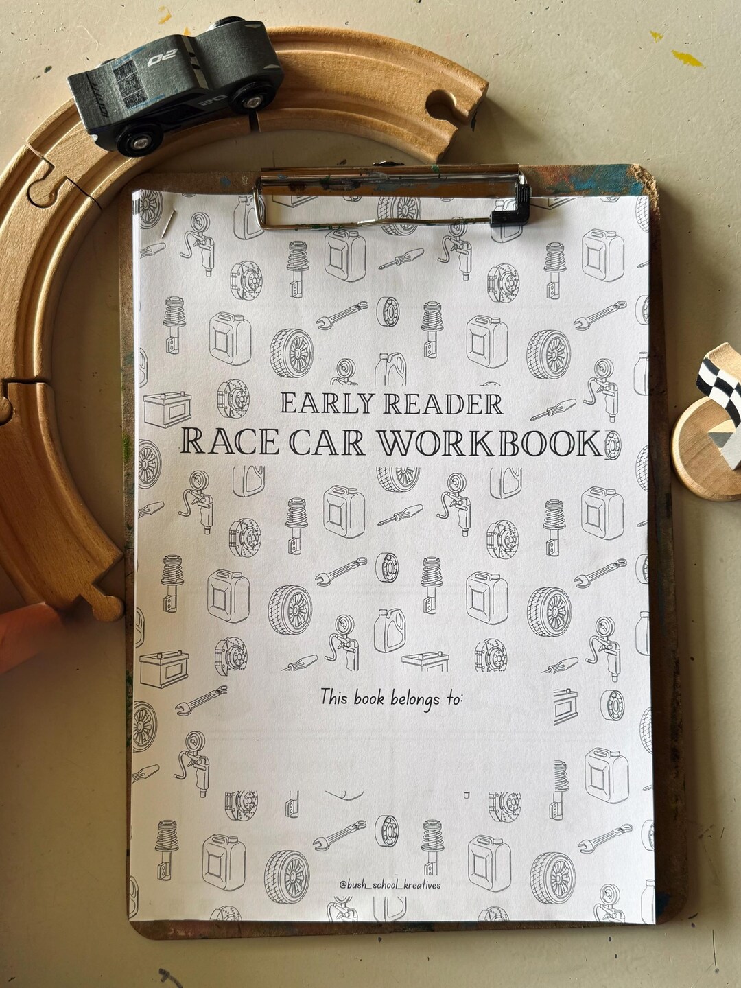 Early Reader, Race Car Workbook - Etsy
