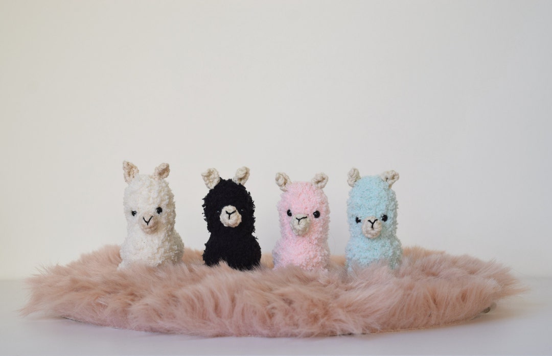 Mini Alpaca Crochet Pattern. Make Your Own Cute Alpaca, Diy. Furry Yarn ...