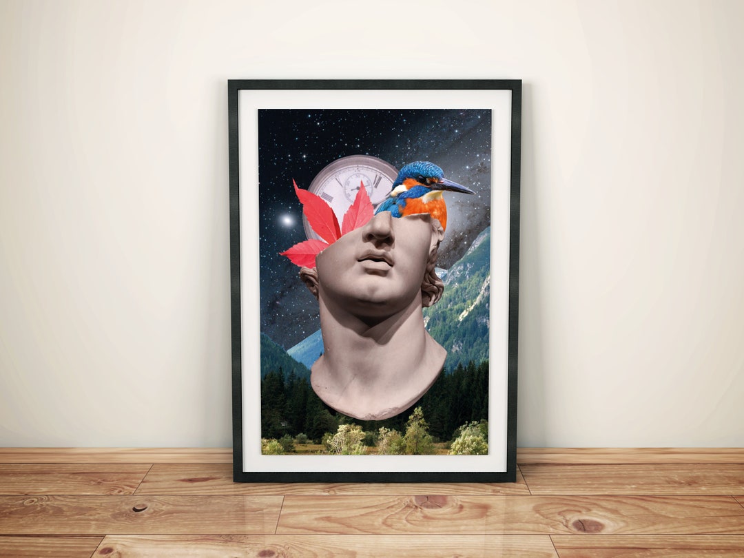 Splitting Head Print Unique Digital Design Designsbysmok Bedroom Office ...