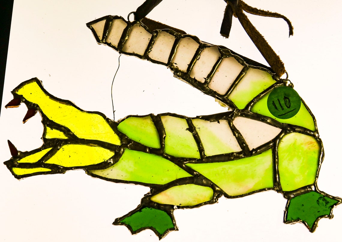 Alligator Stained Glass Suncatcher - Etsy