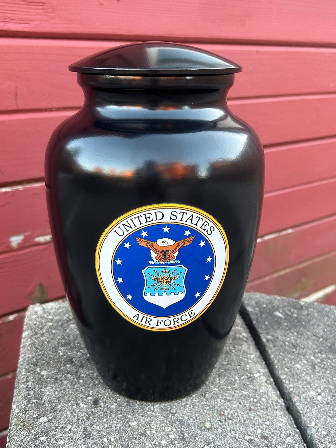 Air Force Cremation Urn, Adult Military Funeral Urn, Large Memorial Urn ...
