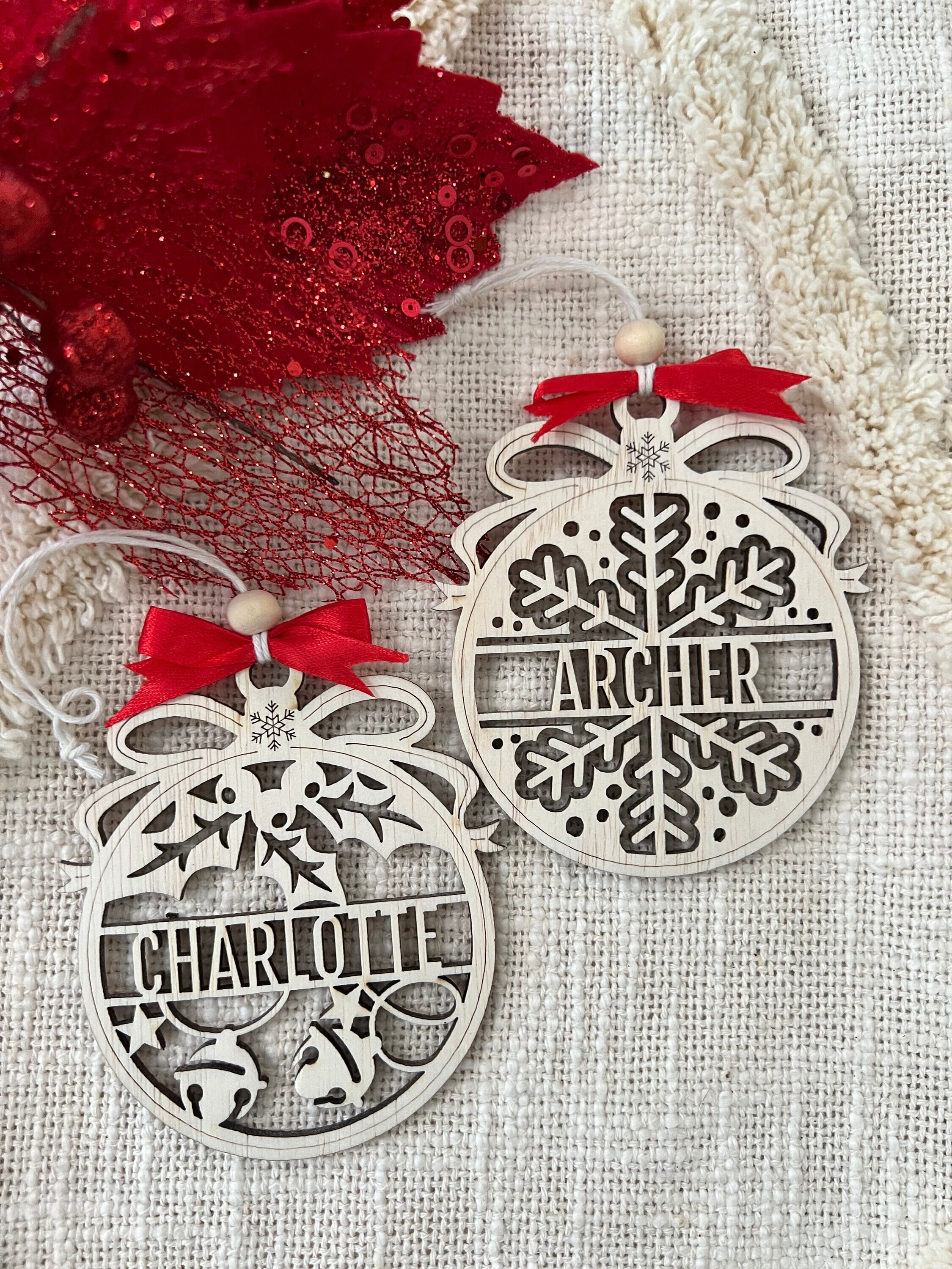 Christmas Personalised Decorations - Etsy Australia
