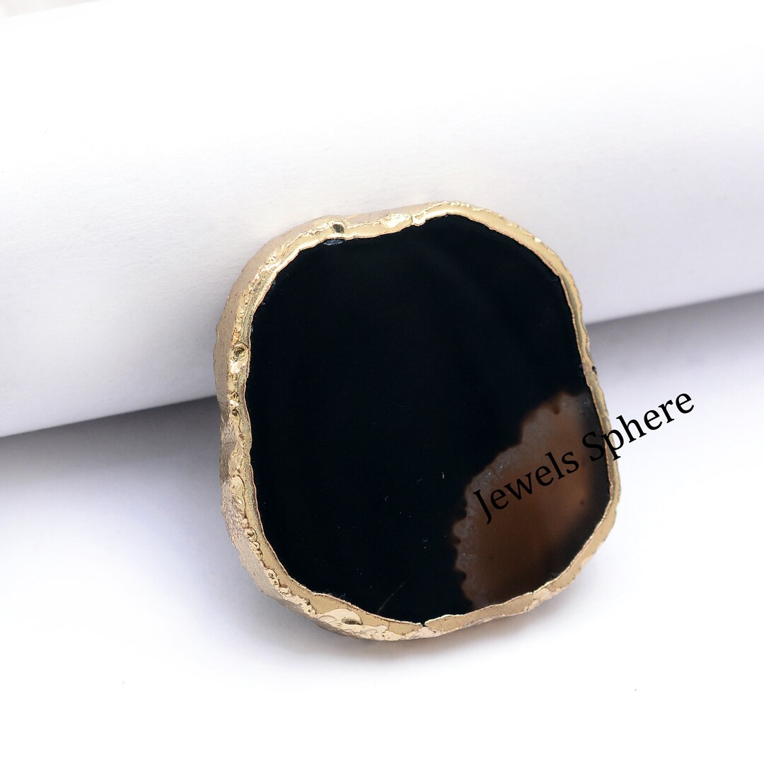 Agate Geode Gold Electro Plated Irregular Shape Slice, Agate Geode ...