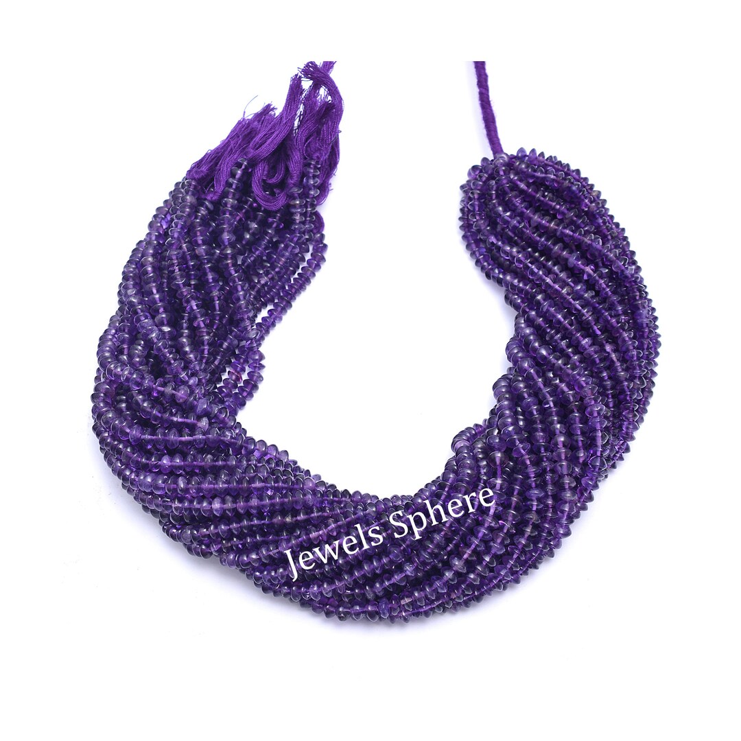 Natural Amethyst Smooth Abacus Beads, Purple Amethyst Abacus Beads ...