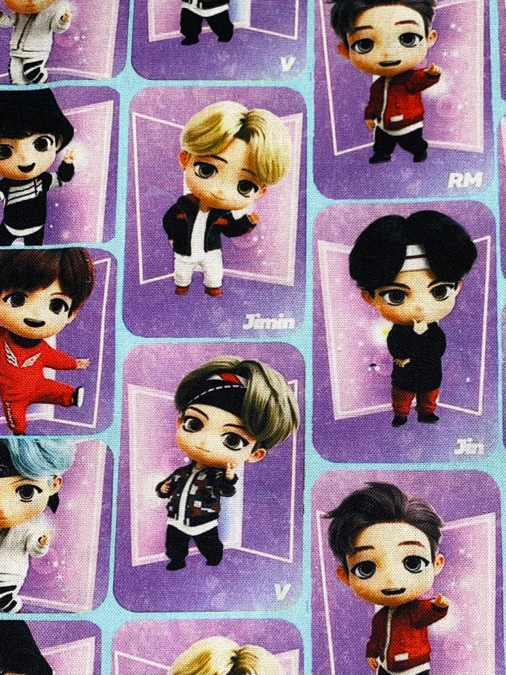 Craft Supplies & Tools BTS Bangtan BT21 Collage 100% Cotton Fabric Fat ...