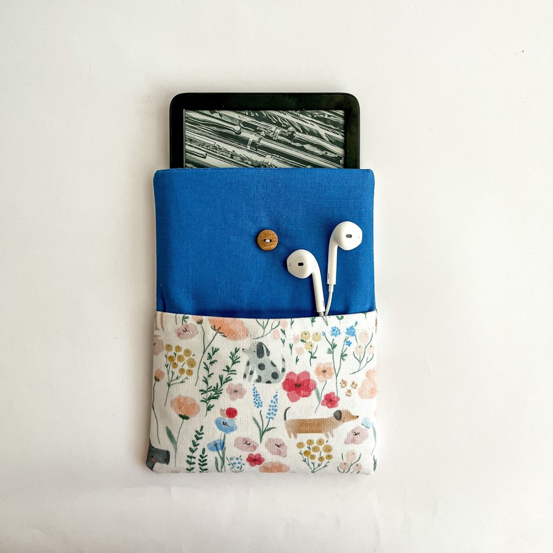 Kindle Cover With Dog and Flower Print - Etsy
