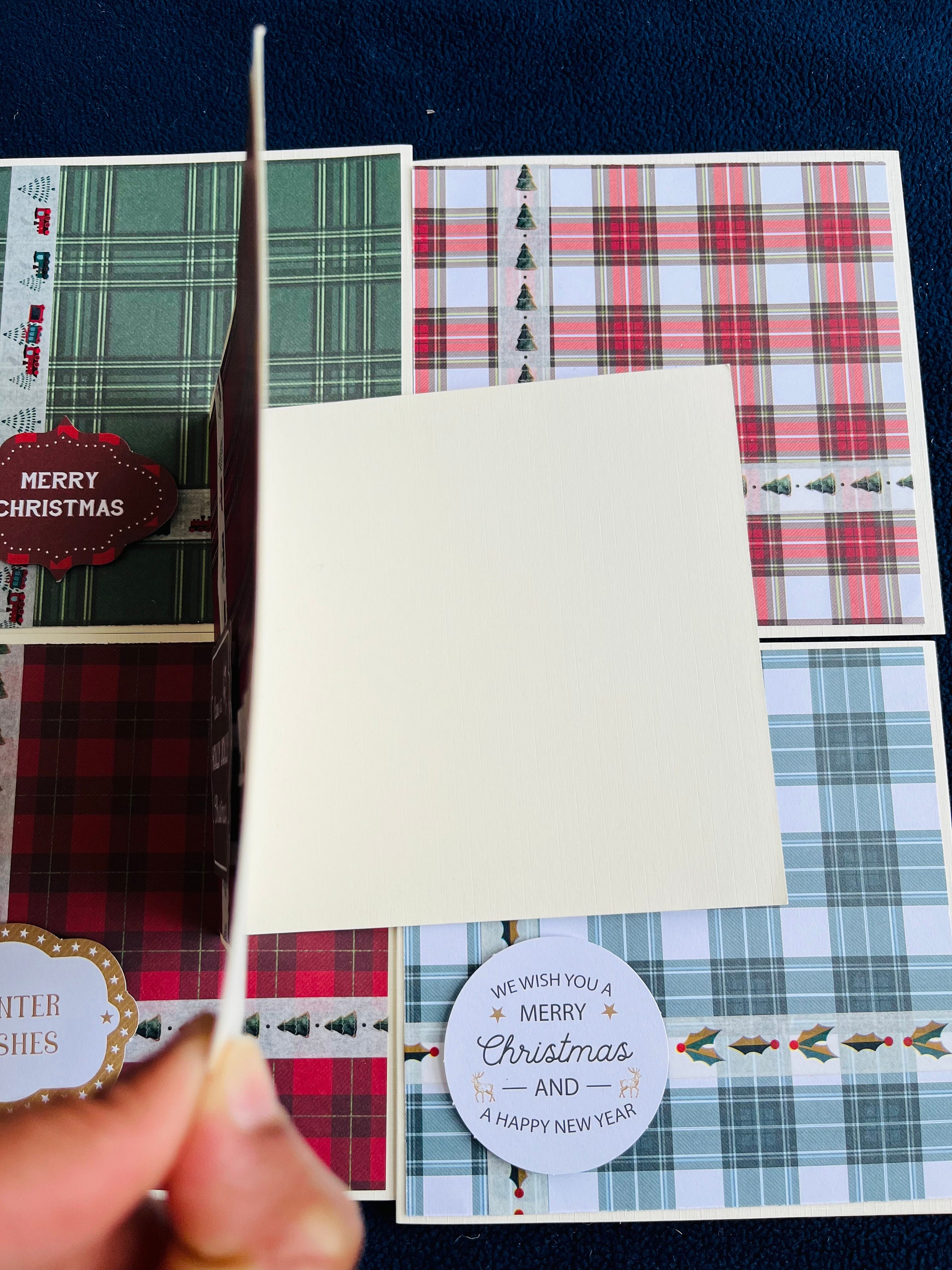 Set of 5 Vintage Style Christmas Cards Pack, Christmas Cards for Mum ...