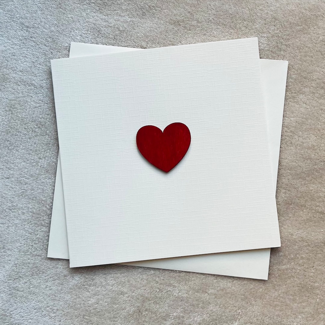 Heart Card, I Love You Card, Tiny Heart, Love Heart Card, Valentines ...