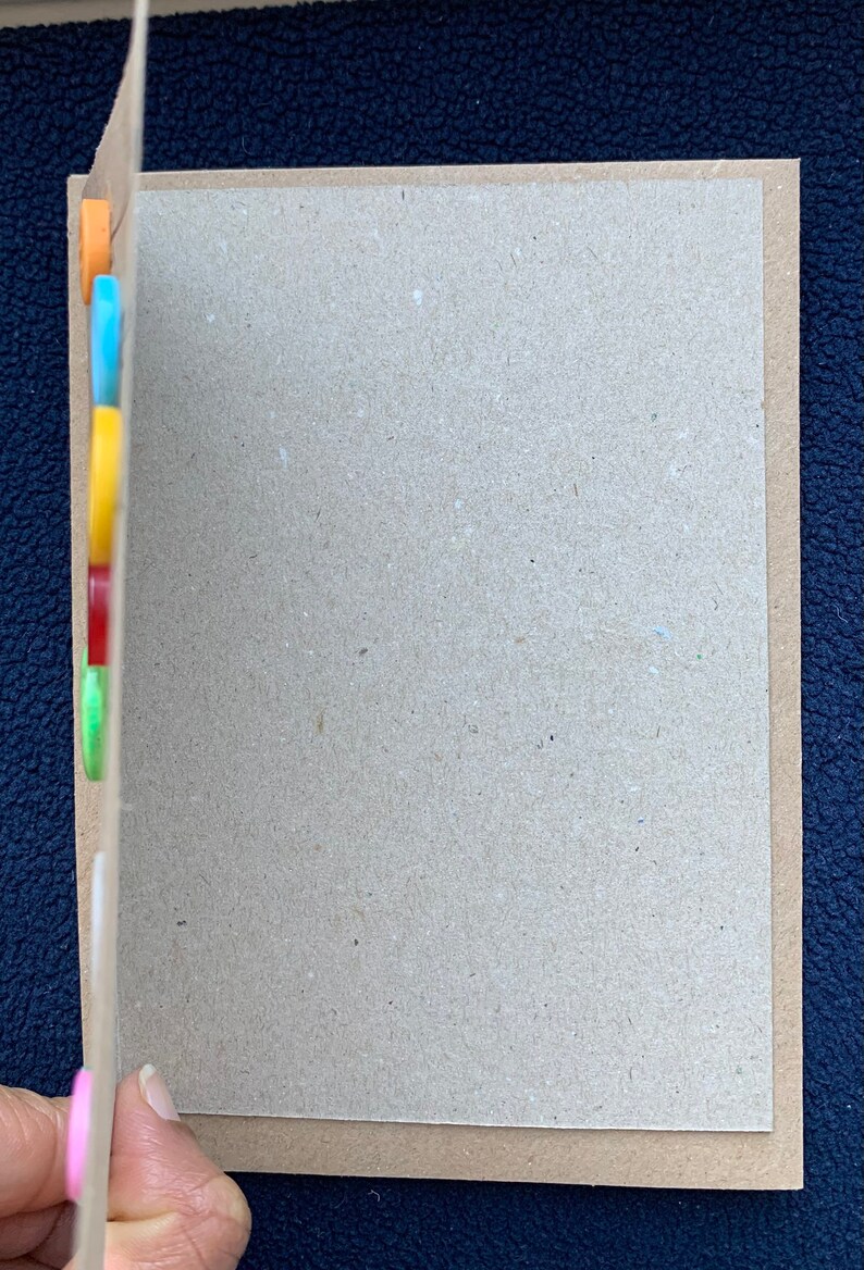 Colourful Button Card for Different Occasions, A6 Kraft Blank Card ...