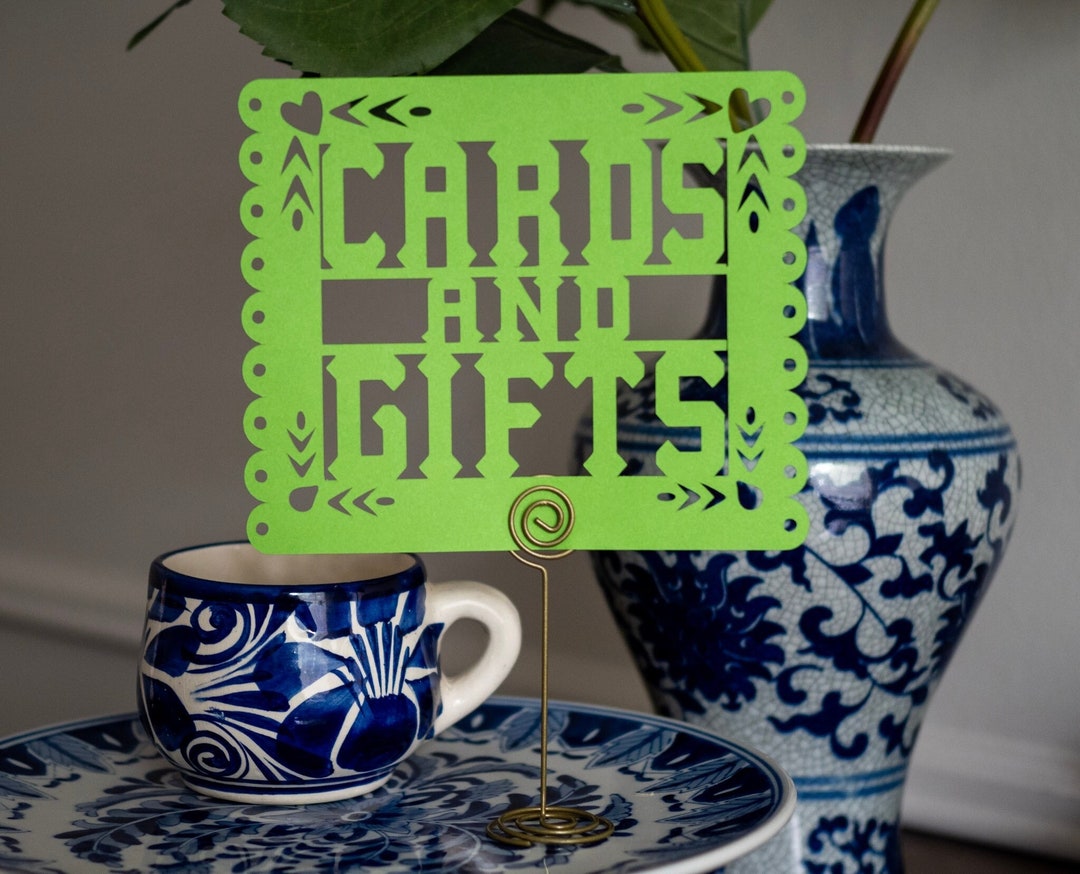 Cards and Gifts Wedding Table Sign SVG Papel Picado SVG - Etsy