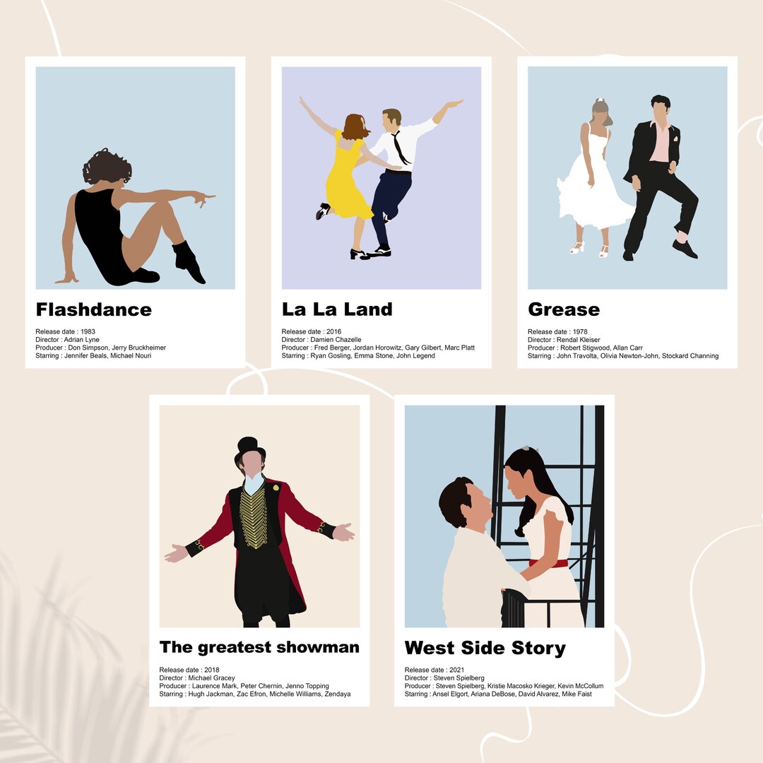 MUSICALS Movie Posters for Minimalist Decoration - Etsy
