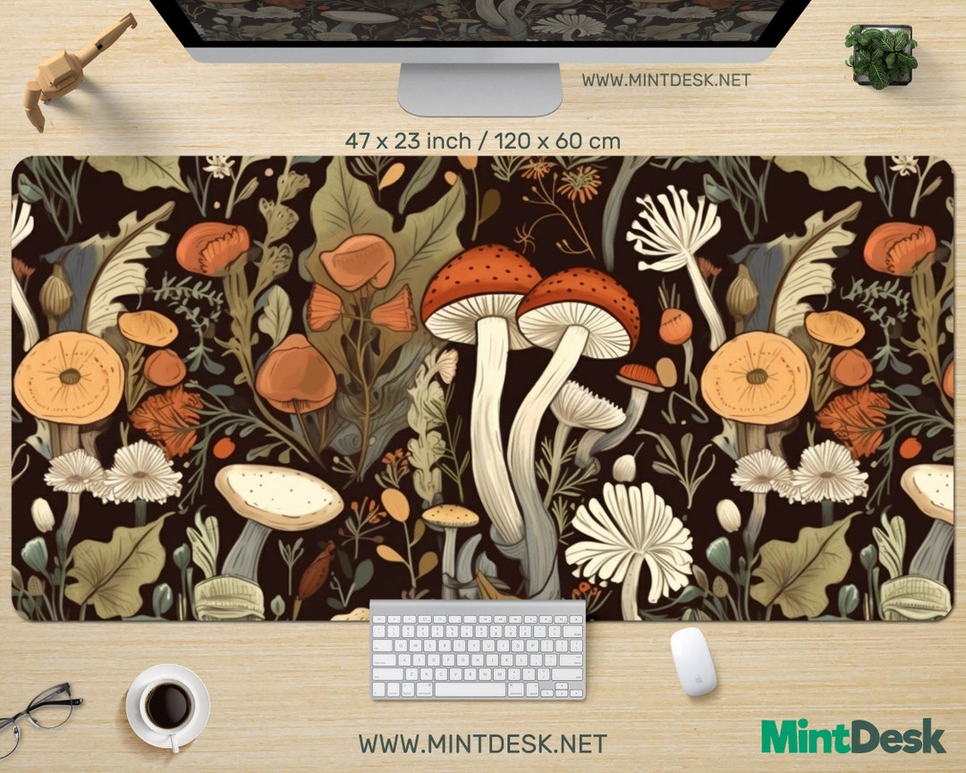 Mushroom Desk Mat, Rastafari Deskmat Xxl, Magic Mouse Pad Xl, Jamaica ...