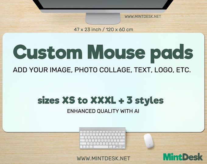 Custom Desk Mat in 6 Sizes, Personalized Mousepad Print, Xxl ...