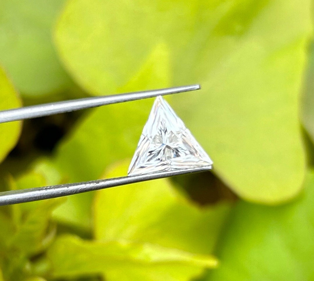 Moissanite Diamond Certified Loose Stone White Moissanite Triangle ...