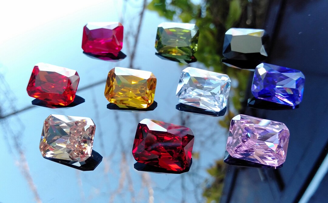 Cubic Zirconia 1PCS per Color Total 10pcs AAA Quality Cubic Zirconia ...