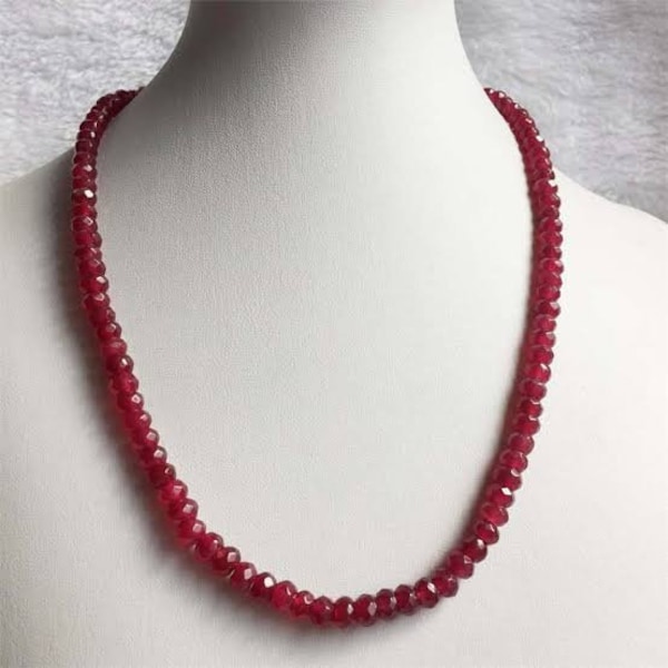 Ruby Jade Gemstone Beads Etsy