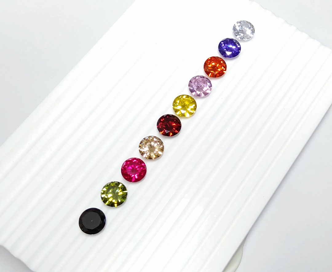 Cubic Zirconia 1PCS per Color Total 10pcs AAA Quality Cubic Zirconia ...