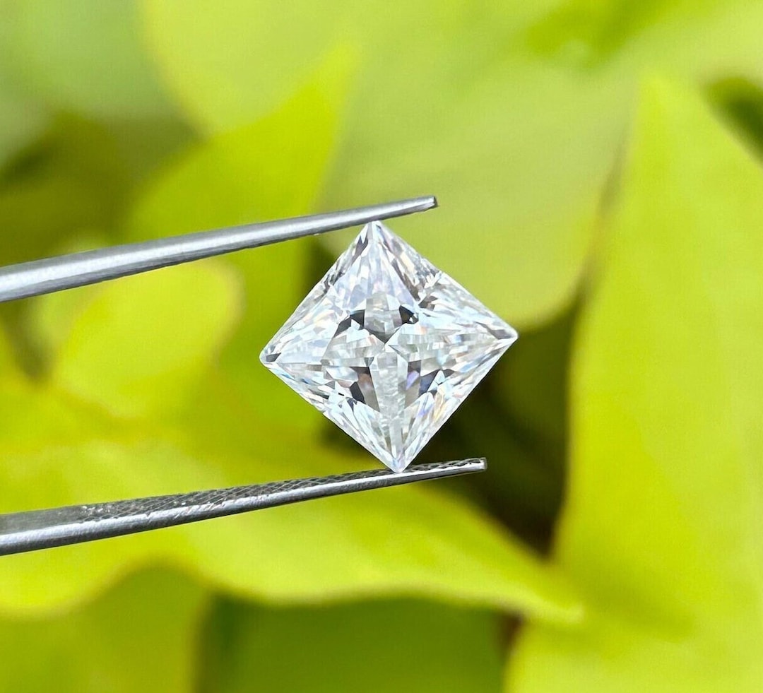 Moissanite Diamond Certified Loose Stone White Moissanite Square Shape ...