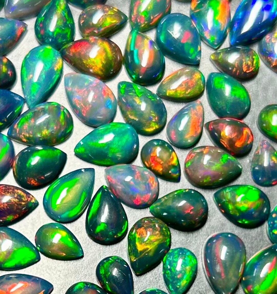 AAA+++ Quality Black Opal Loose Stone,wow 100% Natural Ethiopian Opal ...