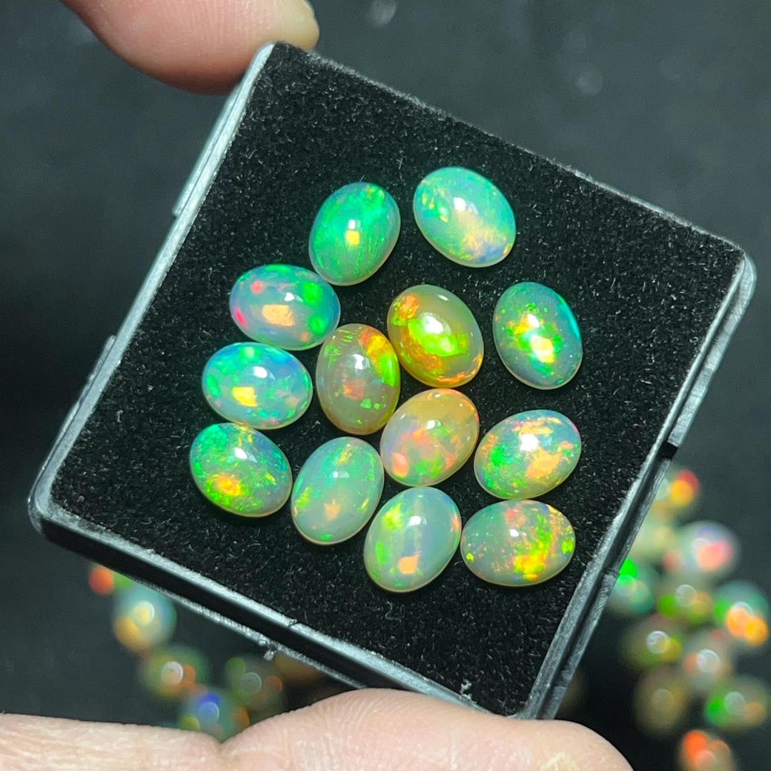 13 Pcs Lot Box Opal Cabochon, Natural Yellow Ethiopian Opal ,opal ...