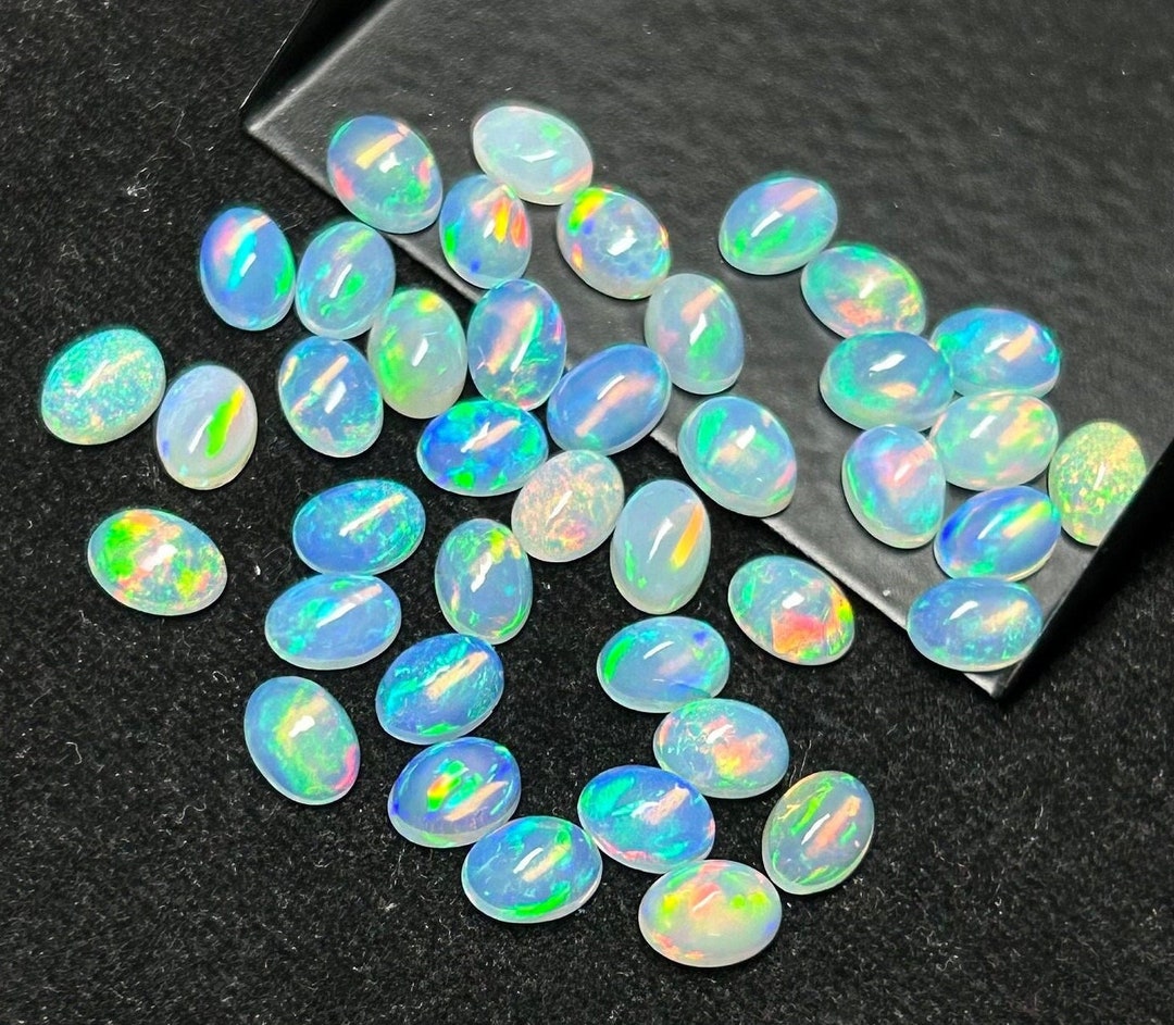 Opal Loose Stones,oval White Opal, Natural Ethiopian Opal AAA ...
