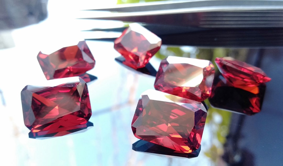 Cubic Zirconia AAA Quality Cubic Zirconia Octagon Shape Garnet Red ...