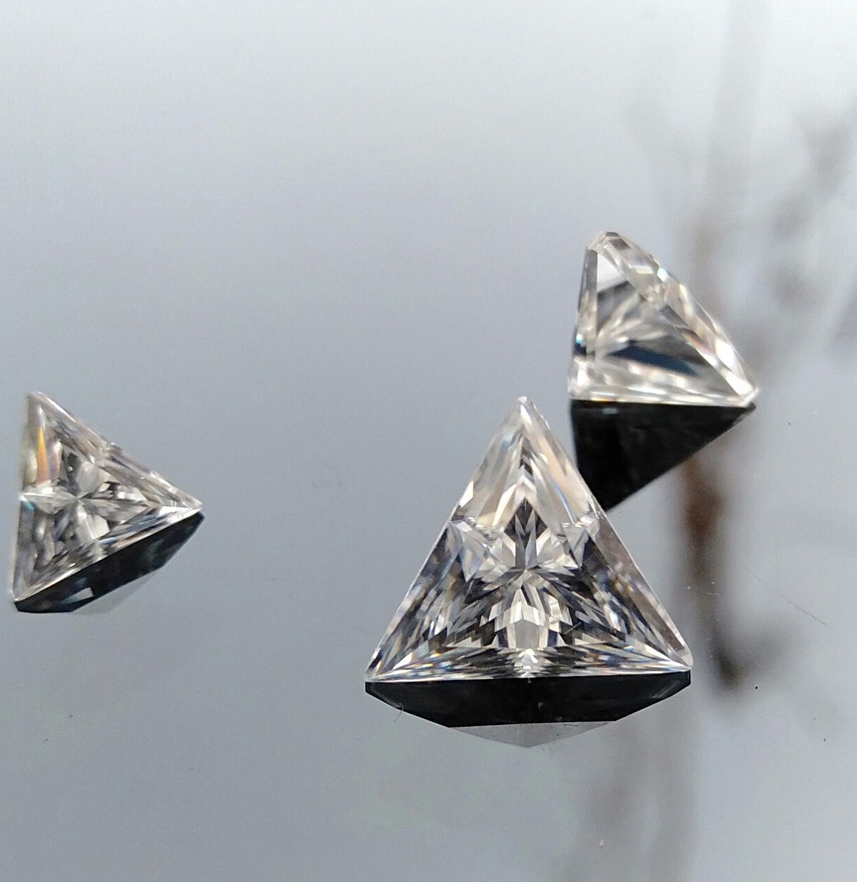 Moissanite Diamond Certified Loose Stone White Moissanite Triangle ...