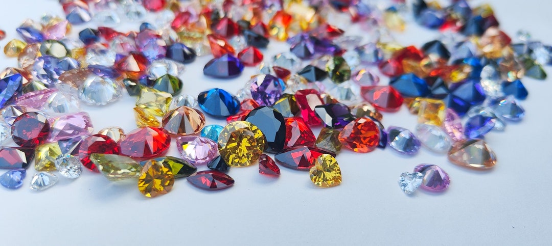 Cubic Zirconia AAA Quality Cubic Zirconia All Shapes 10 Colors Multi ...