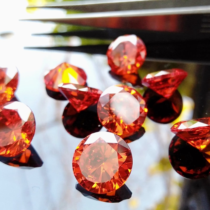 15mm Orange Stone - Etsy