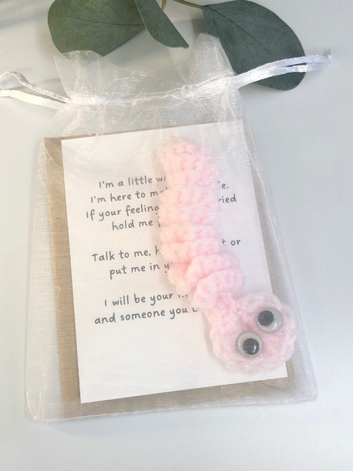 Crochet Worry Worm Pet Fidget Accessory Stress & Anxiety - Etsy