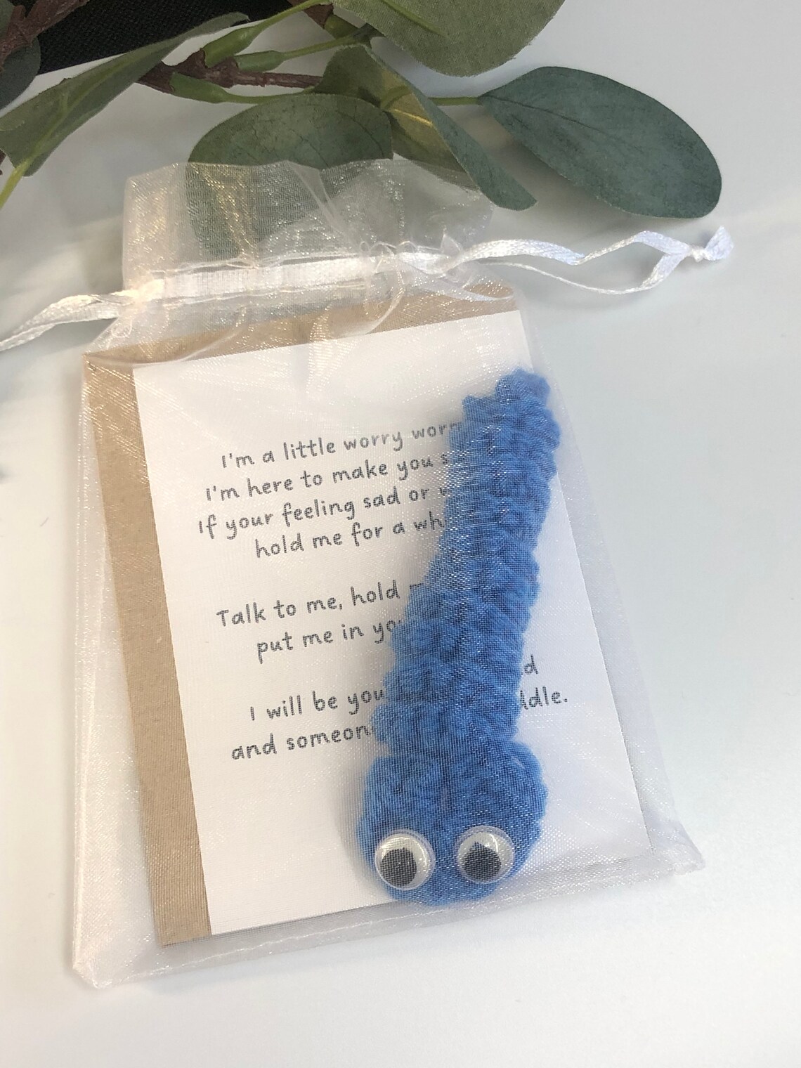 Crochet Worry Worm Pet Fidget Accessory Stress & Anxiety - Etsy
