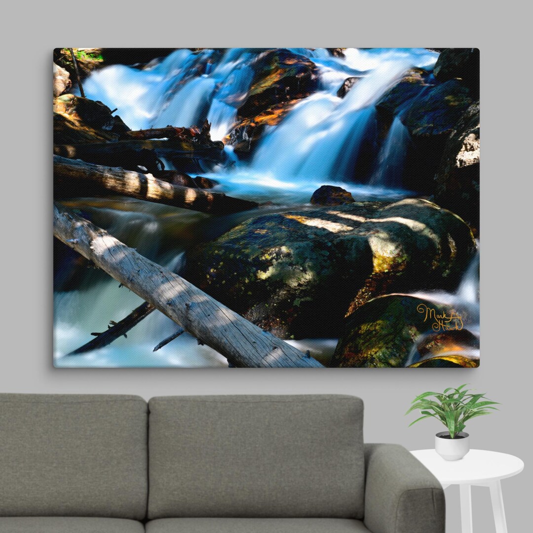 Rocky Mountain Waterfall Canvas Print | Colorado Nature Photography ...