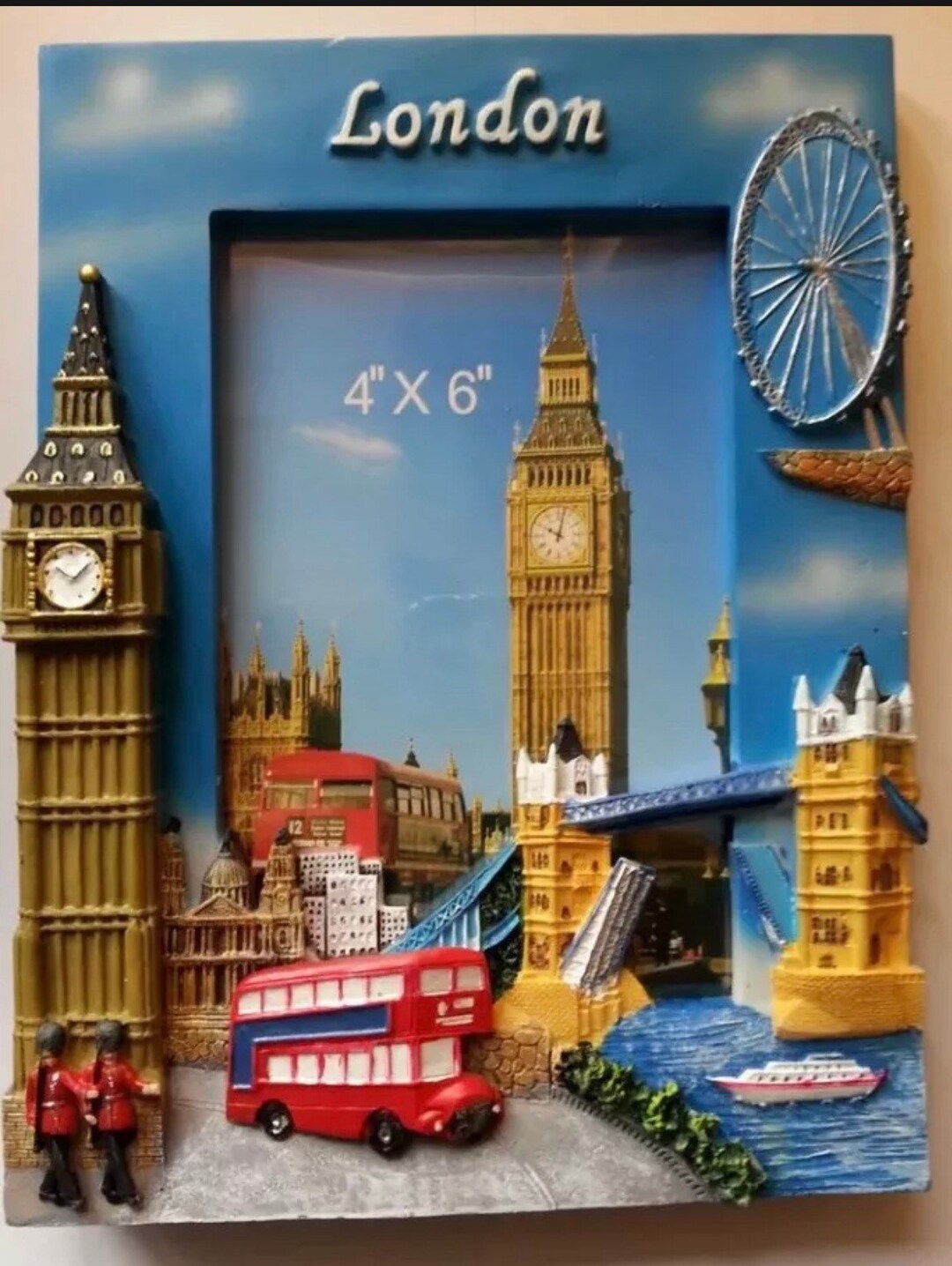 London 3D Photo Frame Hand Painted Art Famous Landmarks Big Ben Tower ...