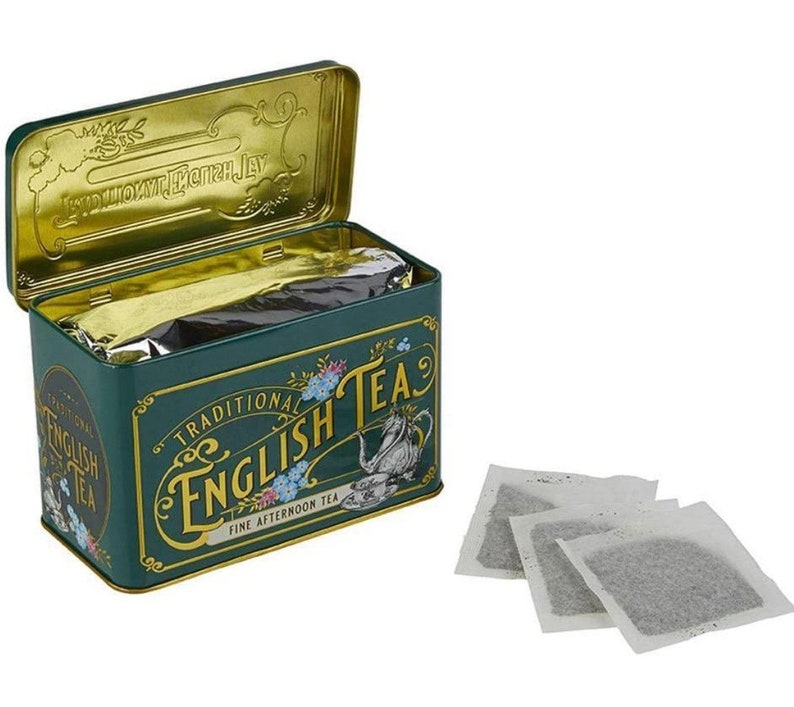 New English Teas Vintage Victorian Tea Tin With 40 English - Etsy