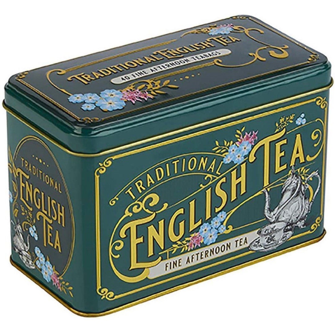 New English Teas Vintage Victorian Tea Tin With 40 English Afternoon ...