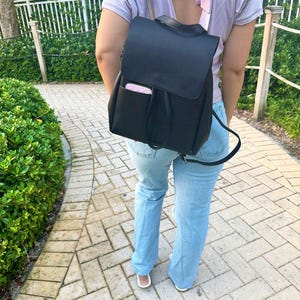 Modern Elegant Black Backpack - Ideal for Students, Back to School - Etsy