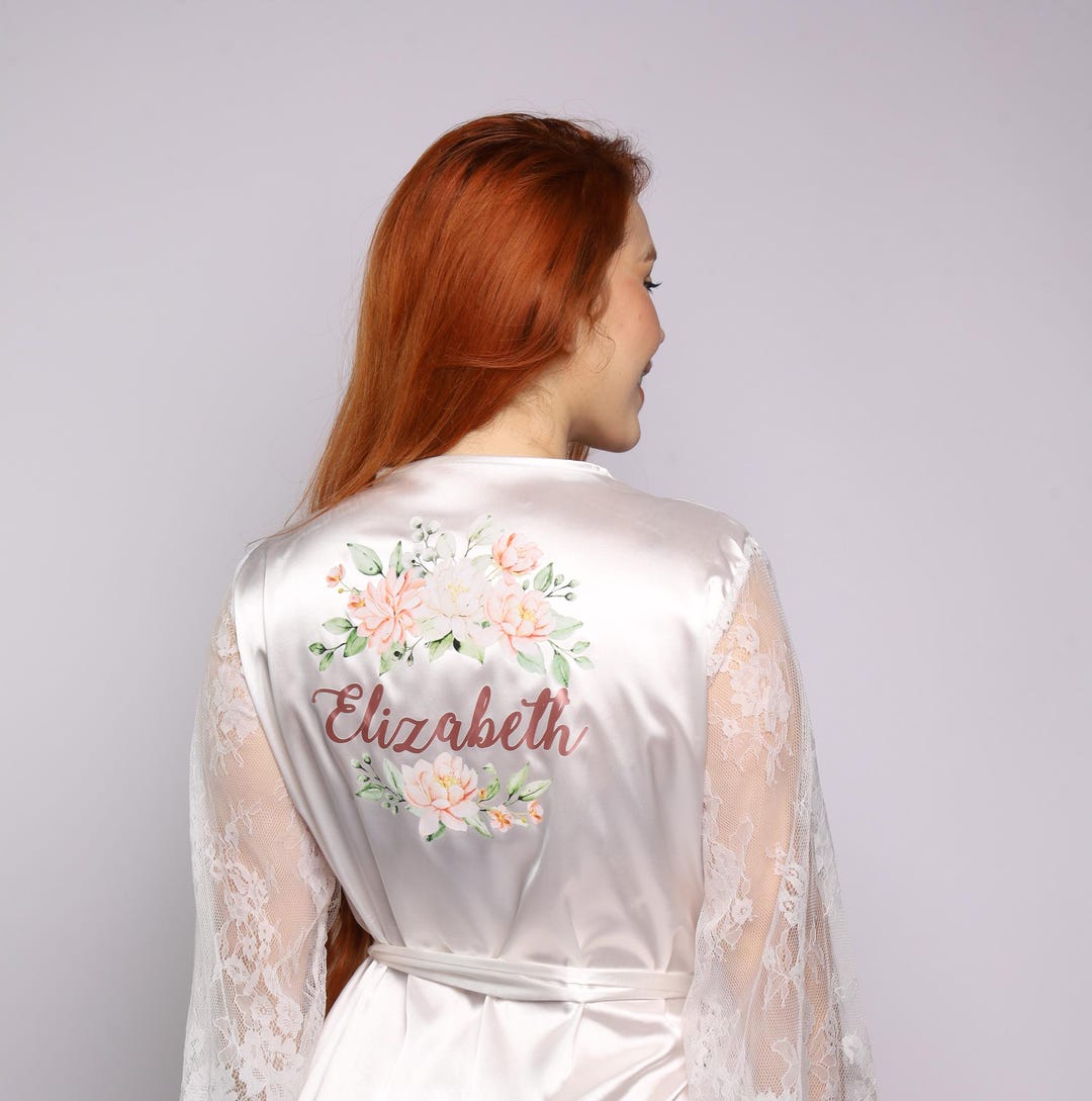 Luxe Satin Lace Robe: Quinceanera, Sweet Sixteen Party - Etsy