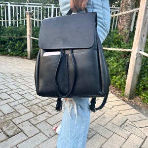 Modern Elegant Black Backpack - Ideal for Students, Back to School - Etsy