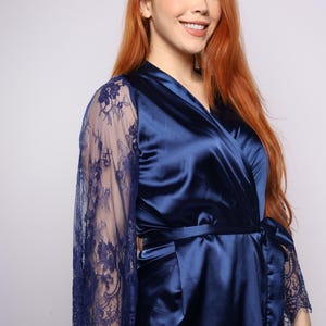 Quinceañera Satin Robe With Lace, Mis Quince Gift Set, Quince ...