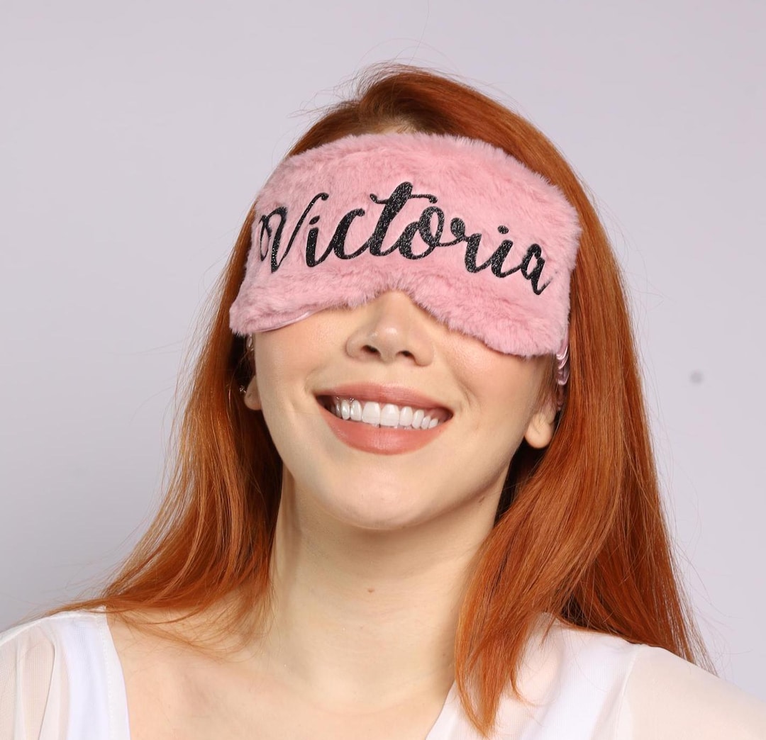 CUSTOM SLEEP MASK, Custom Pink Sleep Masks - Personalized Bridesmaid ...