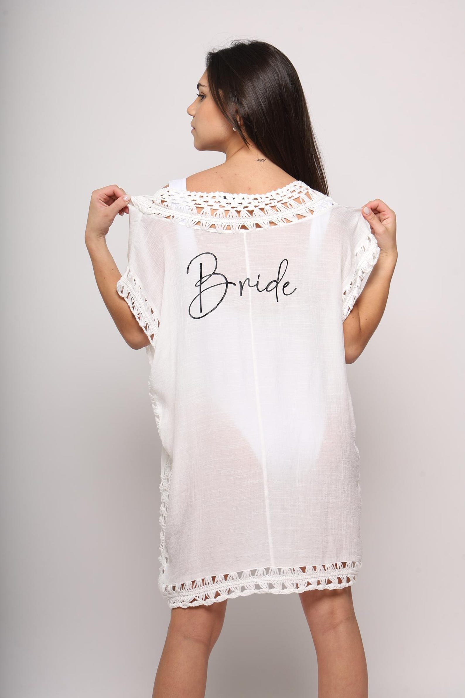 Elegant Beach Cover Ups: Customized for Bachelorette Pool Parties - Etsy