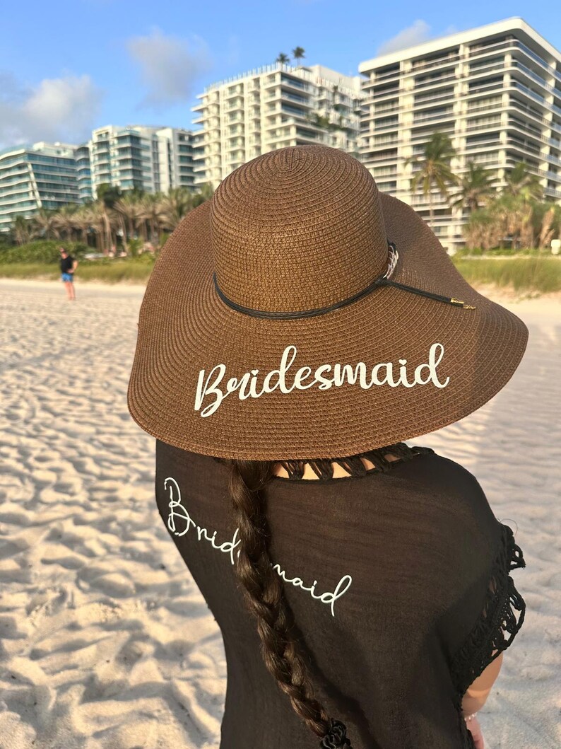Floppy Beach Hats - Personalized for Bridal Parties - Etsy UK