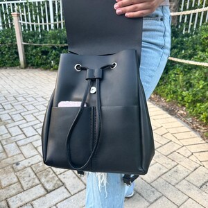 Modern Elegant Black Backpack - Ideal for Students, Back to School - Etsy