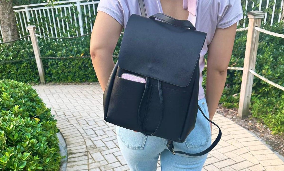 Modern Elegant Black Backpack - Ideal for Students, Back to School - Etsy