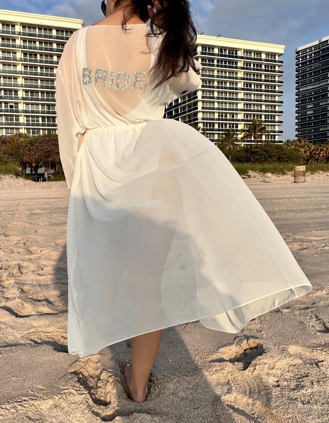 Customized Bride and Bridesmaid Long Cover-ups for Beach & Poolside ...