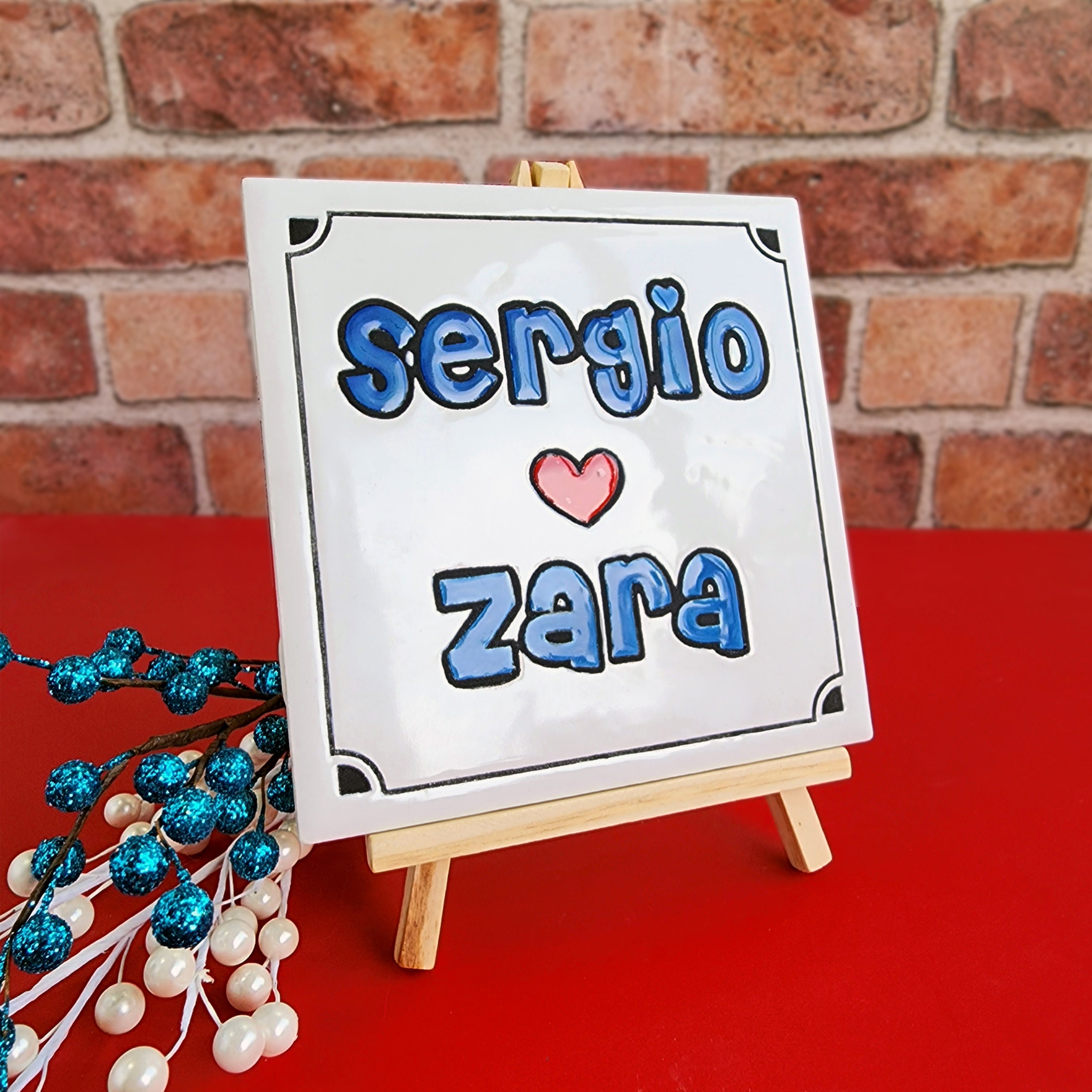 Custom Name on the 6x6 Ceramic Tile - Etsy