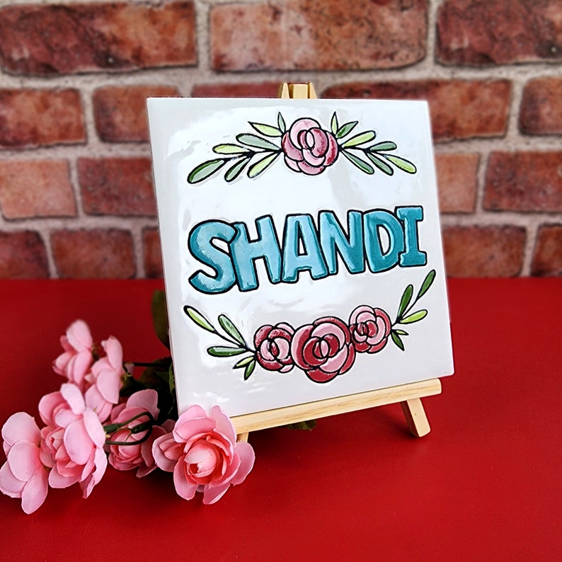 Custom Name on the 6x6 Ceramic Tile - Etsy