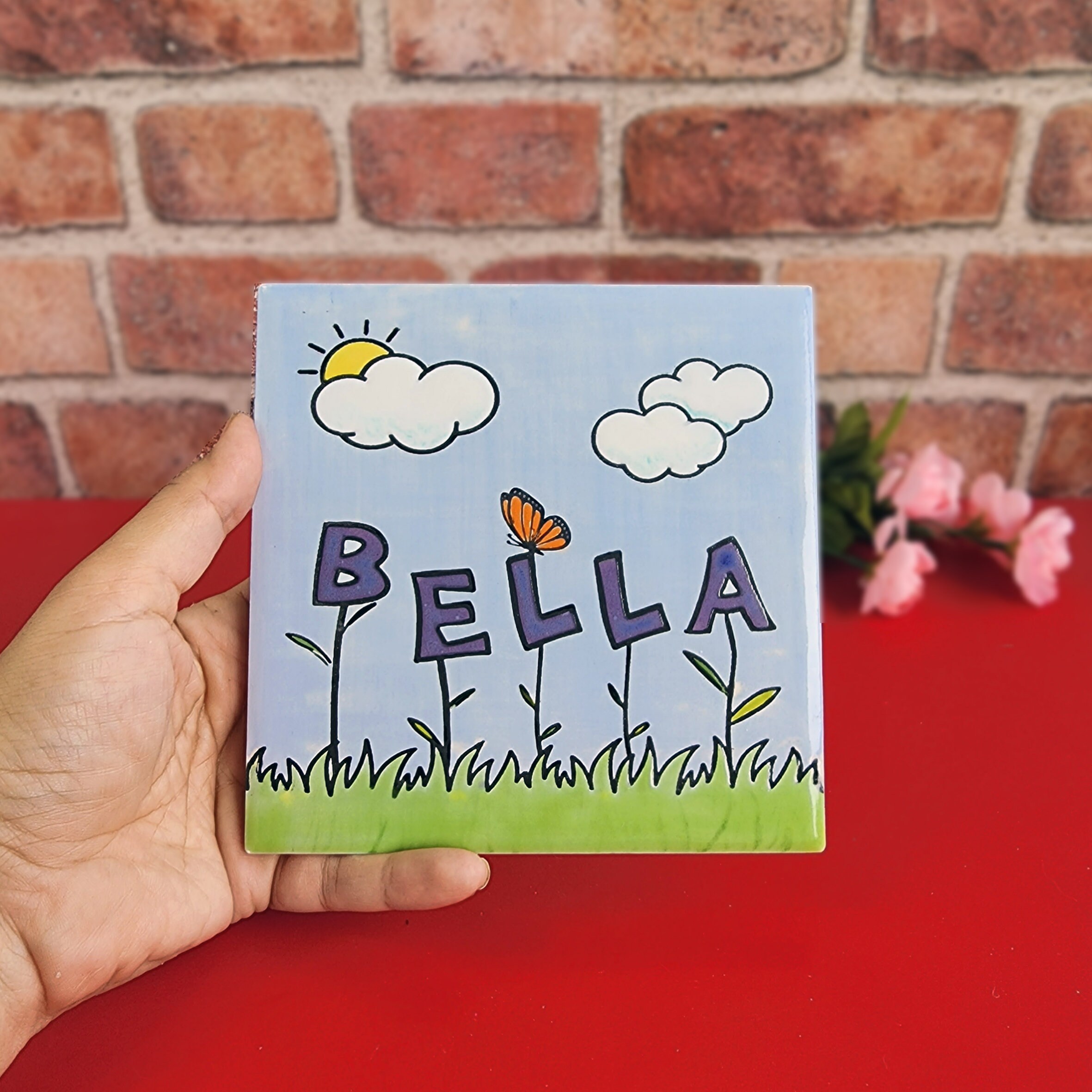 Custom Name on the 6x6 Ceramic Tile - Etsy