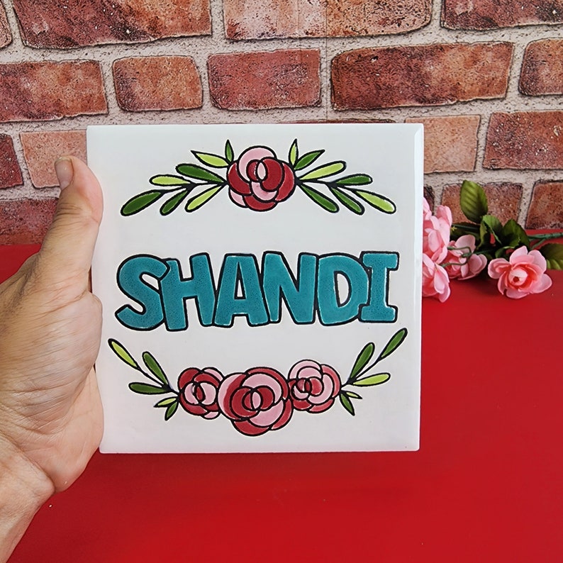 Custom Name on the 6x6 Ceramic Tile - Etsy