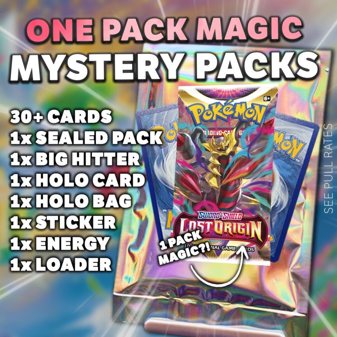 Pokemon Card ONE PACK MAGIC Mystery Packs Mystery Box Packs Gift Bundle ...